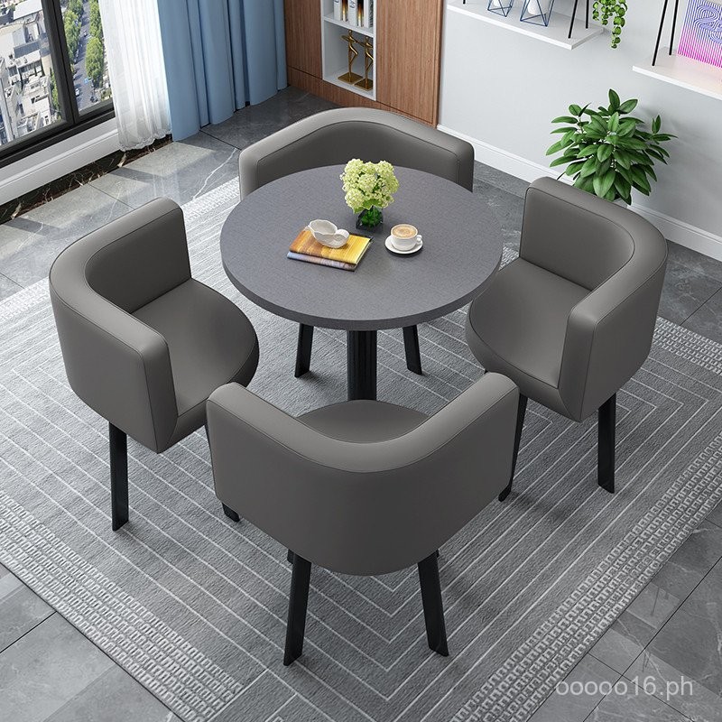 Minimalist Reception Negotiation Small Round Table Front Desk Meeting ...