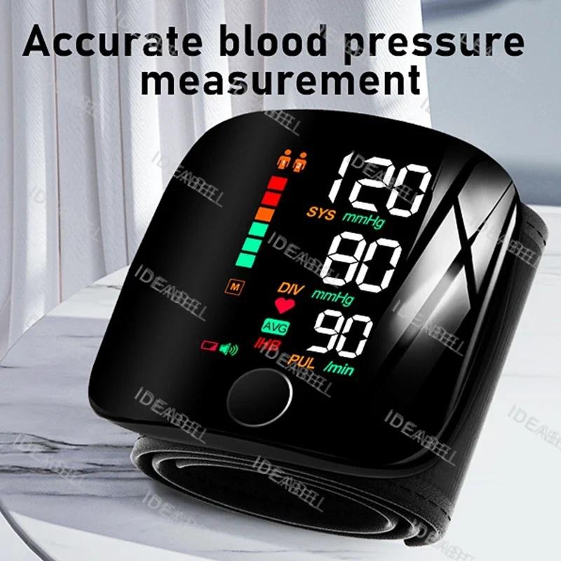 English Voice Portable LED Wrist Blood Pressure Monitor Portable ...