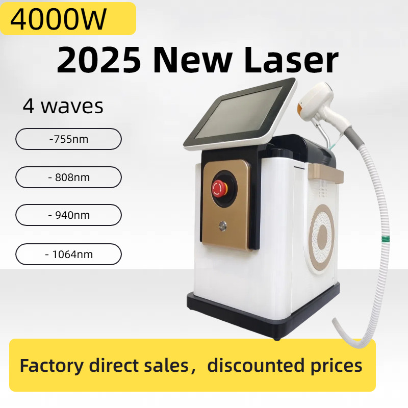 4000w 4 Waves Portable Soprano Diode Ice Titanium IPL Laser Body Face ...