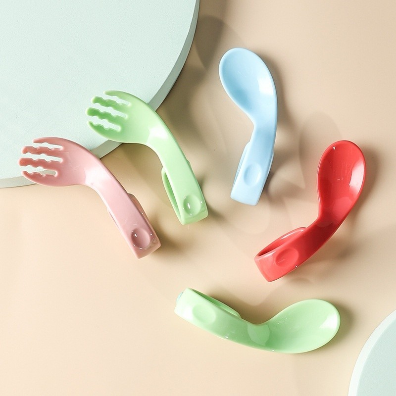 CHILDREN'S 2 IN 1 FORKSPON CAN BE BENT 100% IMPORTED HIGH QUALITY | LEARN TO EAT YOURSELF SPOON ...