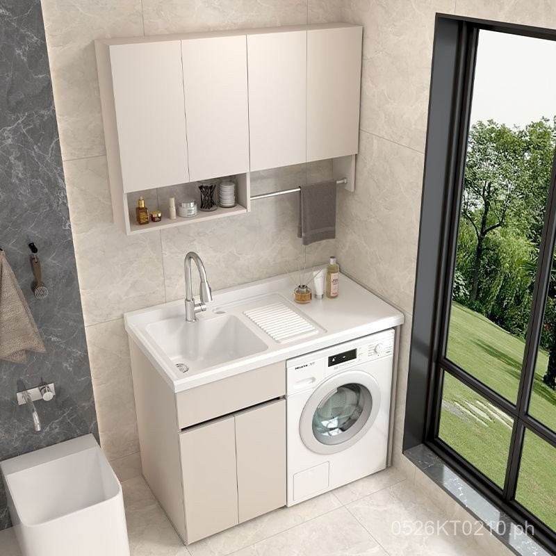 Washing Machine Balcony Combination Bathroom Cabinet Sink with ...