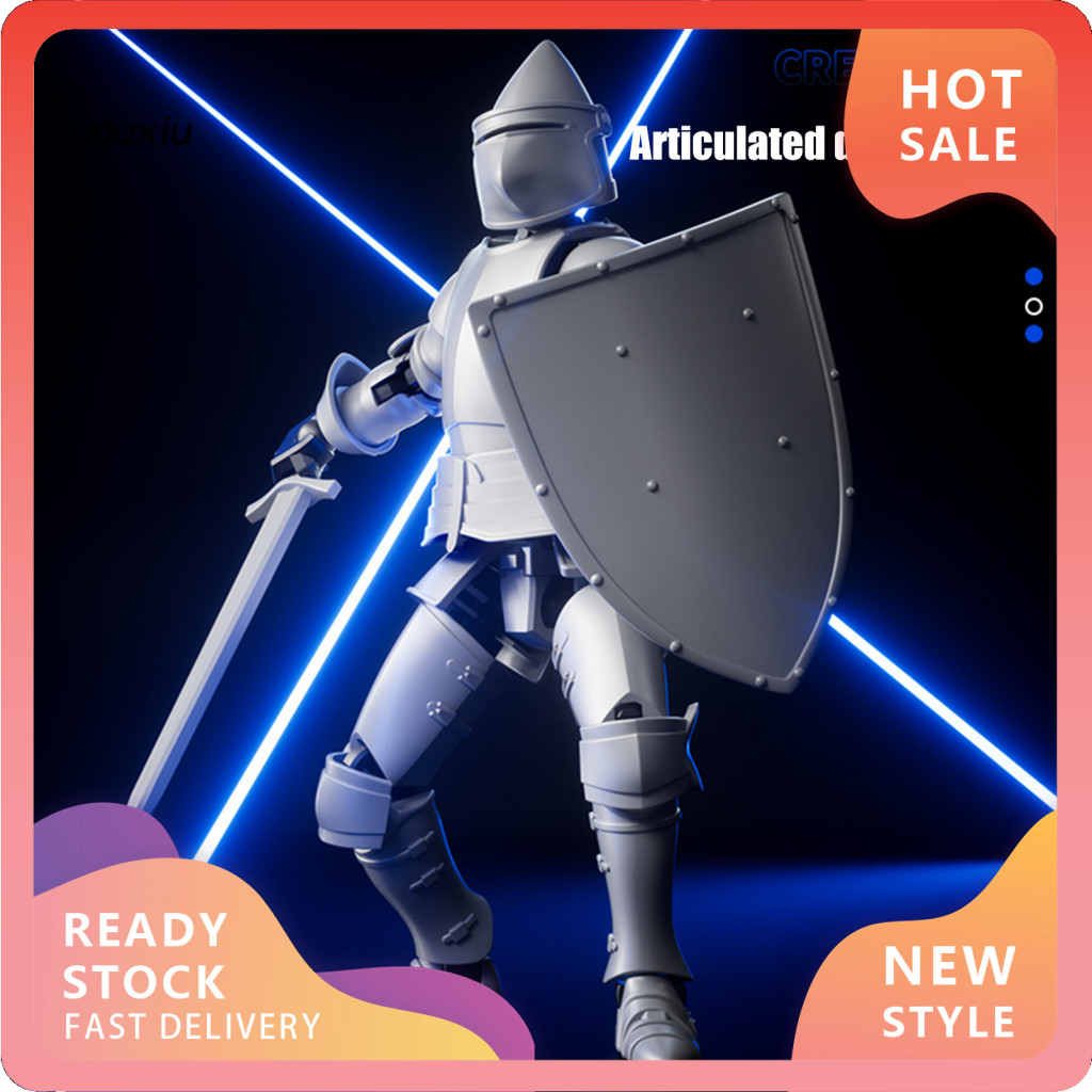 YX Painting Robot Doll Stress Relief Robot Figurine Medieval Warrior ...