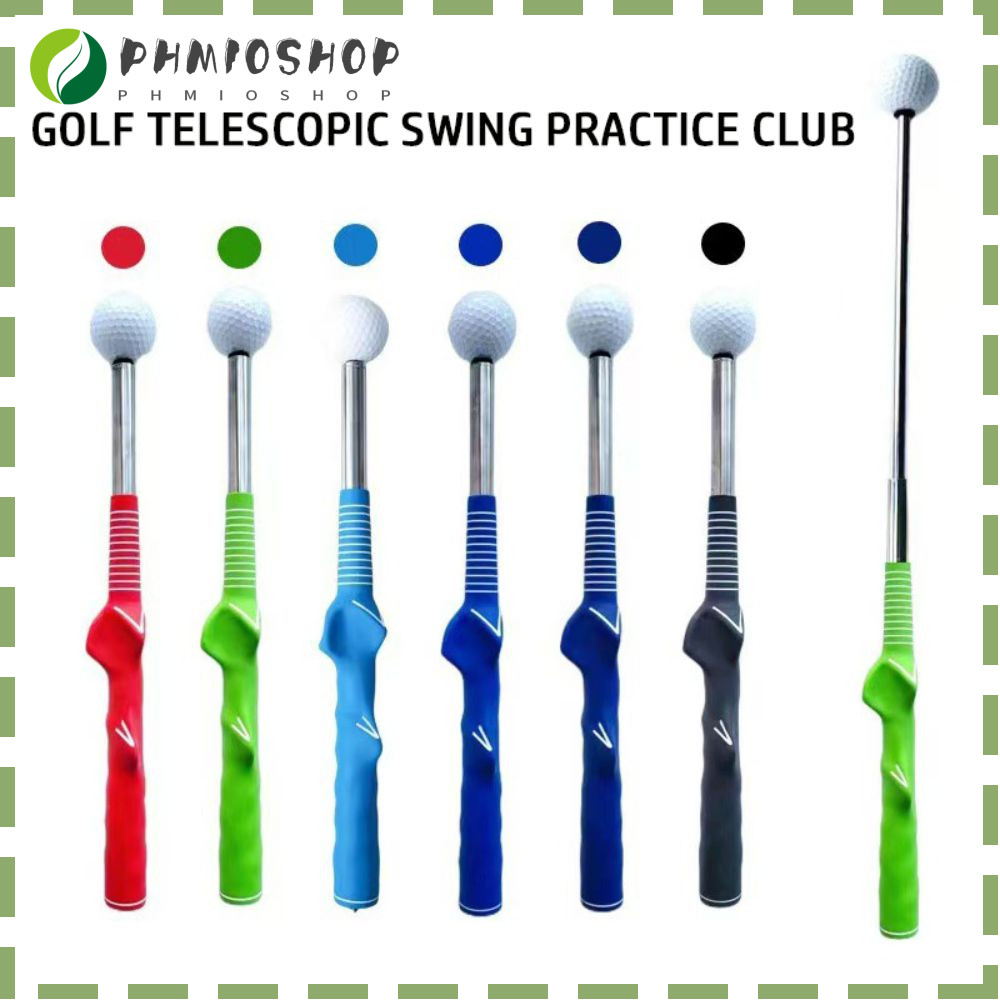 MIOSHOP Golf Swing Training Aid, Retractable With Click Feedback Golf ...