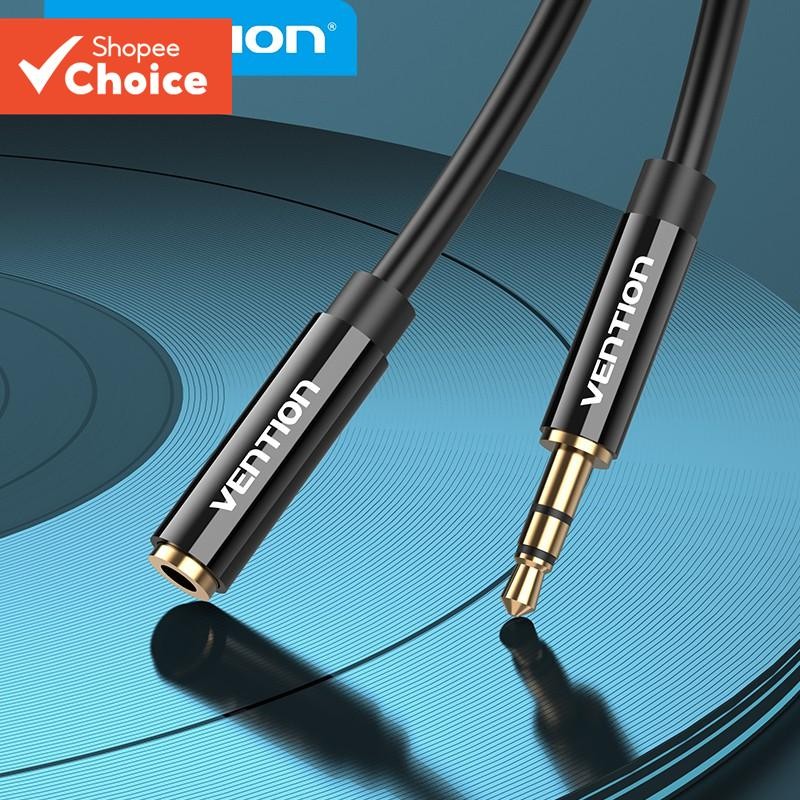 Vention 3.5mm Audio Cable Male to Female Stereo Cord Aux Extension ...