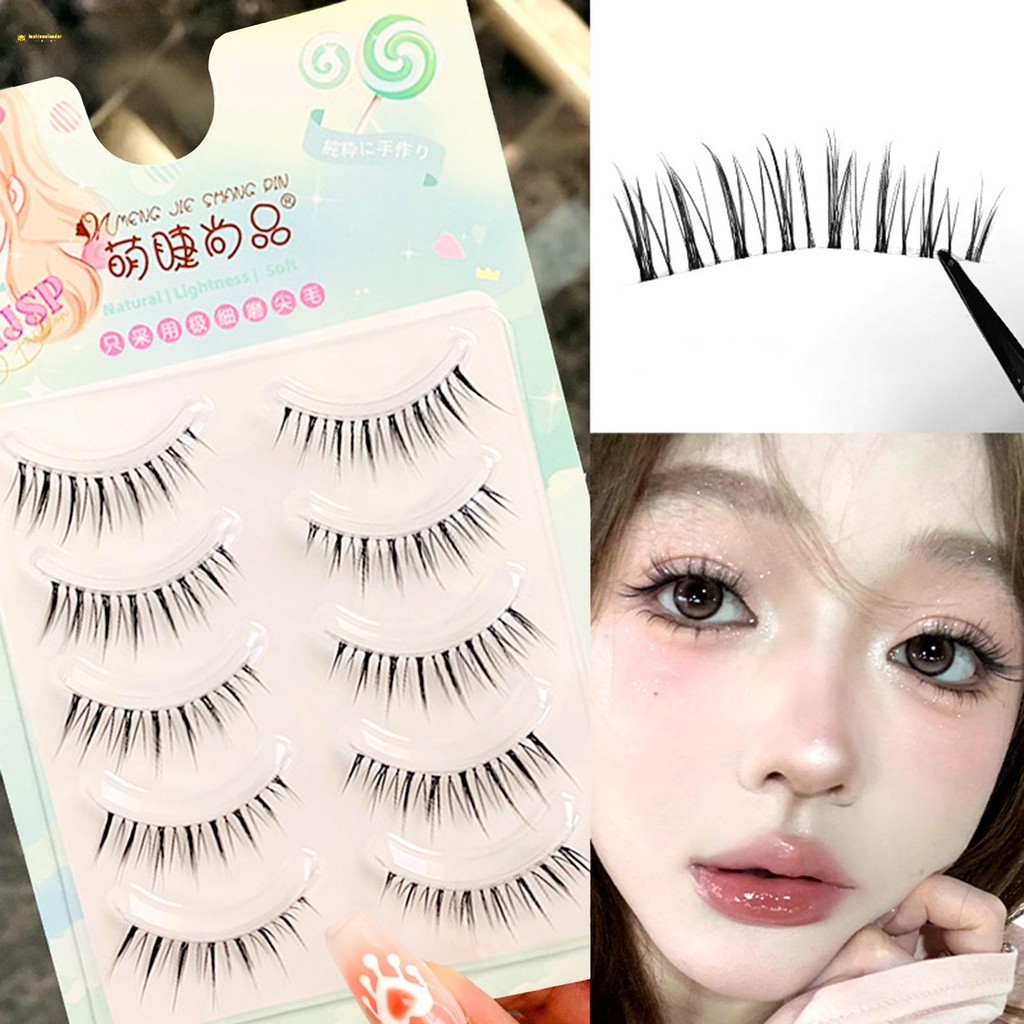 Fluffy Comic Eye Wispy Lashes Woman Simulation False Eyelashes for ...