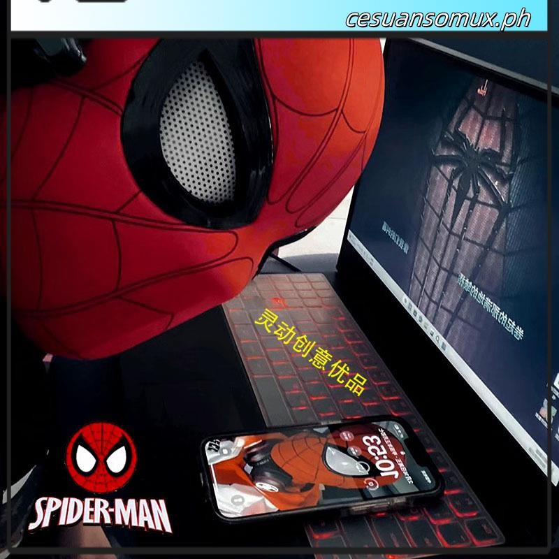 Halloween Spider-Man Headgear Electric Blinking Glowing Chin Control ...