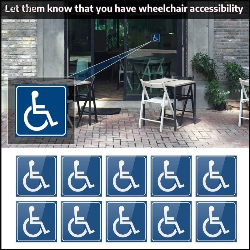 Zein Disabled Wheelchair Sign Stickers Disability Sign Handicap Sign ...