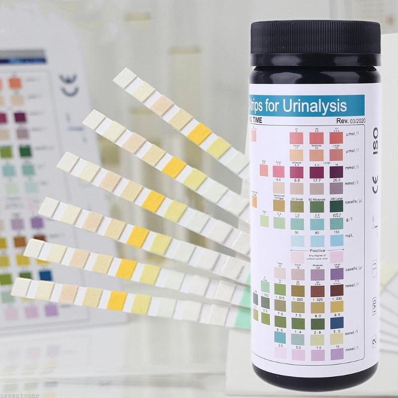 seve 100 Strips Urine Test Strips 14 Parameters Testing Sticks ...