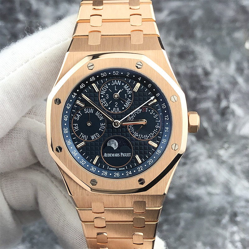 Audemars Piguet AP Audemars Piguet Royal Oak 26574OR Perpetual Calendar Moon Phase Rose Gold ...