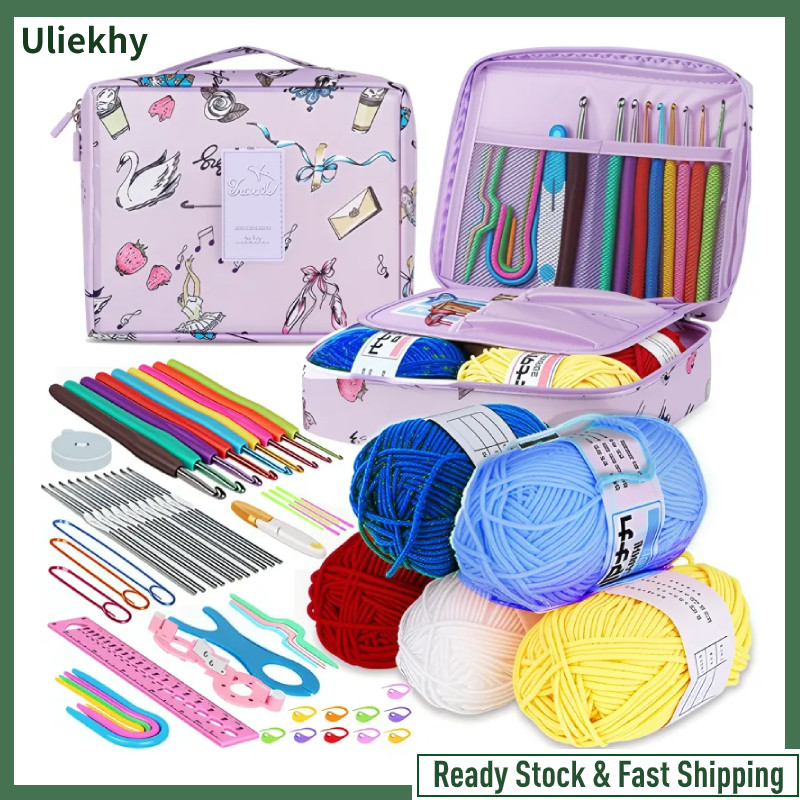 Uliekhy Beginner Crochet Kit For Adults Knitting Starter Kit Adults And ...