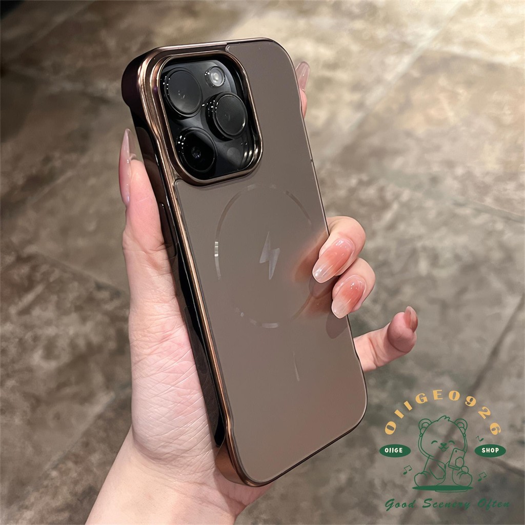 AG matte borderless magnetic Phone case iphone16 Pro Max 15 14 13 12 casing for iPhone case soft ...