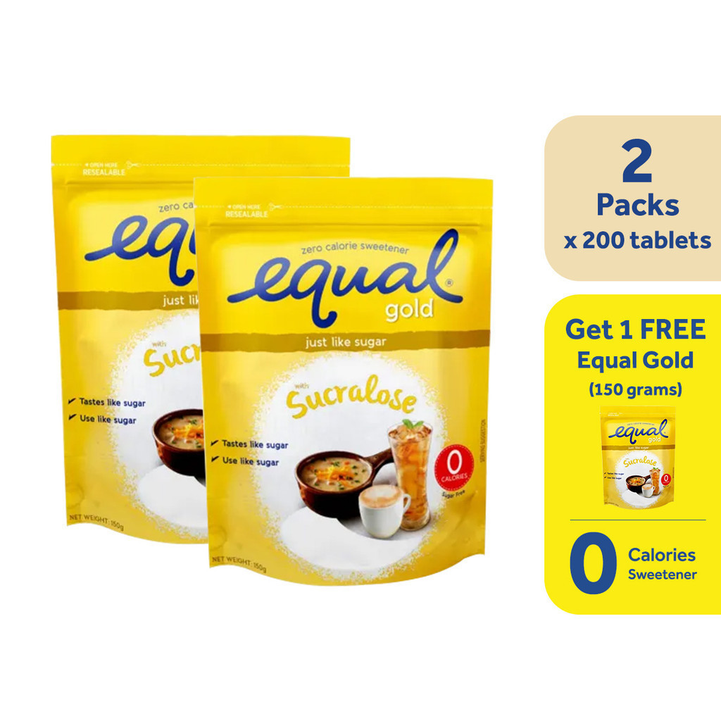 [B2G1] Buy 2 Packs of Equal Gold Zero Calorie Sweetener 150g, Get FREE ...