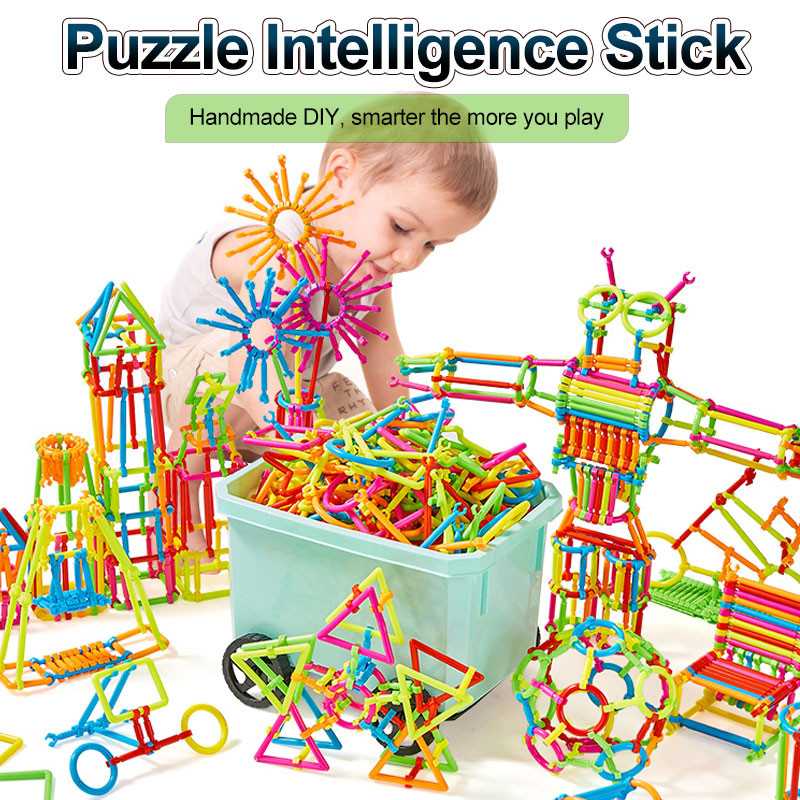 Okasumi Children's Puzzle Building Blocks DIY Smart Stick Creativity ...