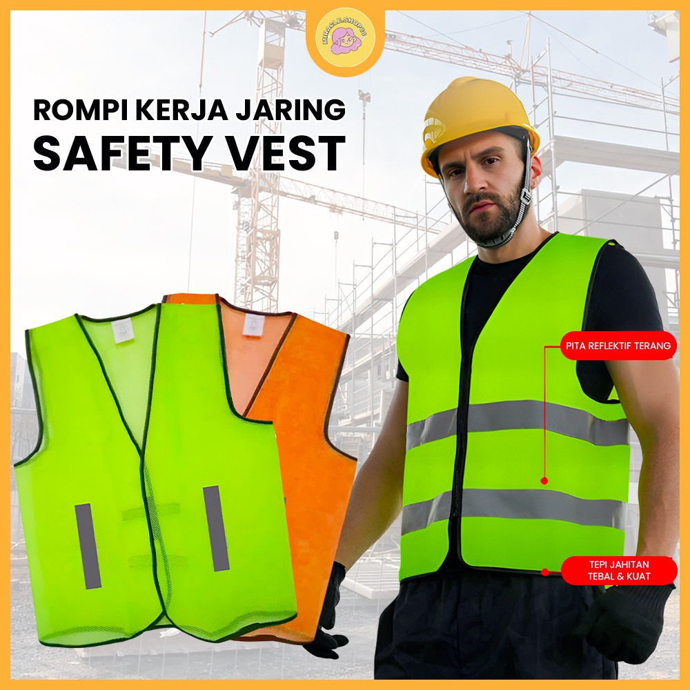 MS Orange Mesh Work Vest Safety Vest Project Vest | Shopee Philippines