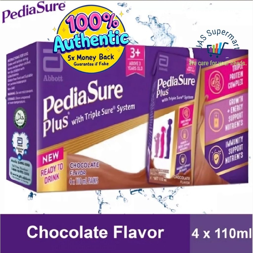 " PediaSure Plus Ready to Drink Chocolate for 3yrs Old Above 4pcs X ...