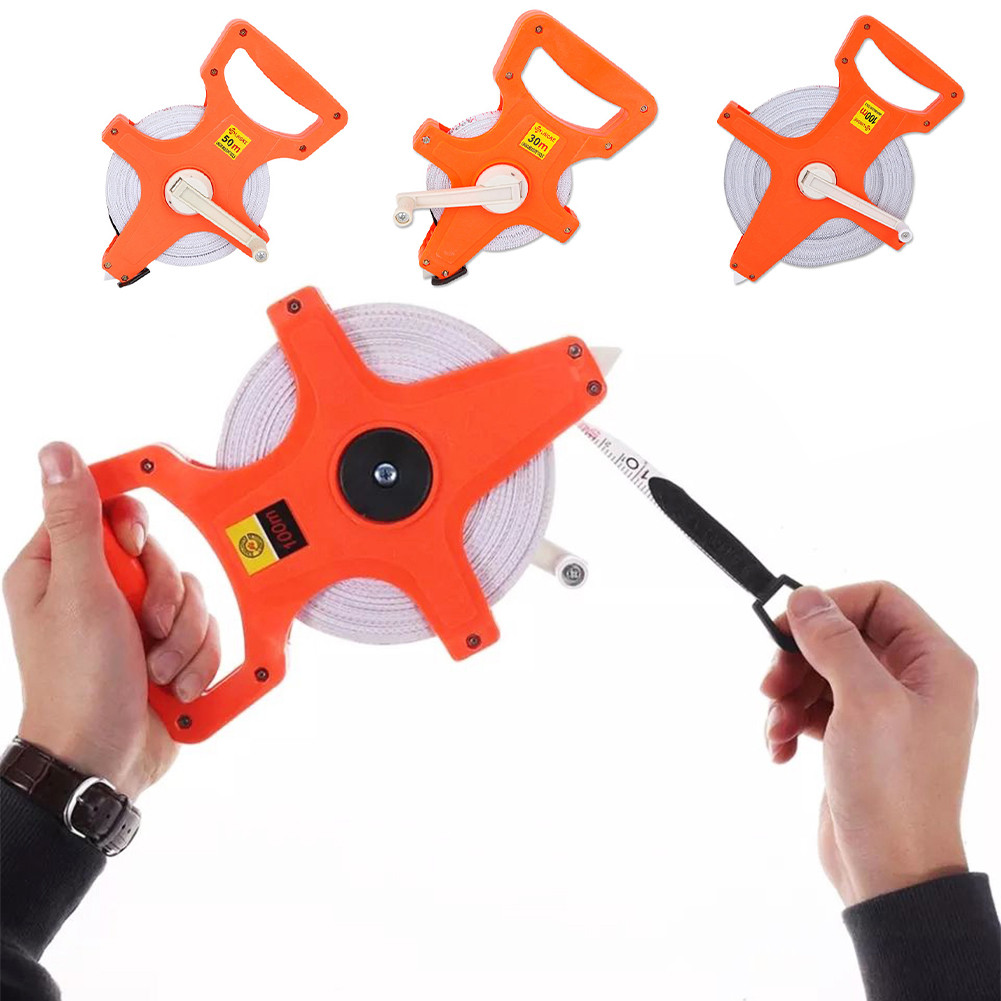 30m/50m/100m Fiberglass Open Reel Tape Measure for Construction and ...