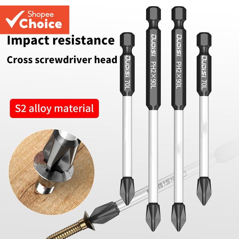 PH2 Magnetic Anti-Slip Screwdriver Bit Set Durable S2 Alloy Steel Cross ...
