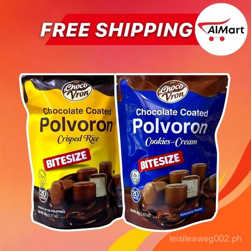 CHOCOVRON CHOCOLATE COATED POLVORON (80 GRAMS) | Shopee Philippines