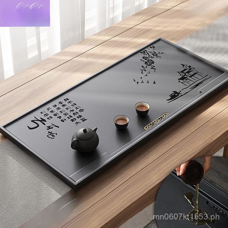Real Stone Natural Tea Sea Kung Fu Tea Table Black Gold Living Room ...
