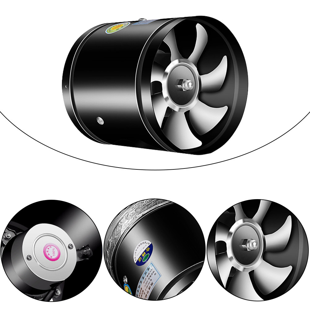 4 6 8 Inch Pipe Exhaust Fan 2800RPM Pipe Ventilation Fan Metal Bathroom ...