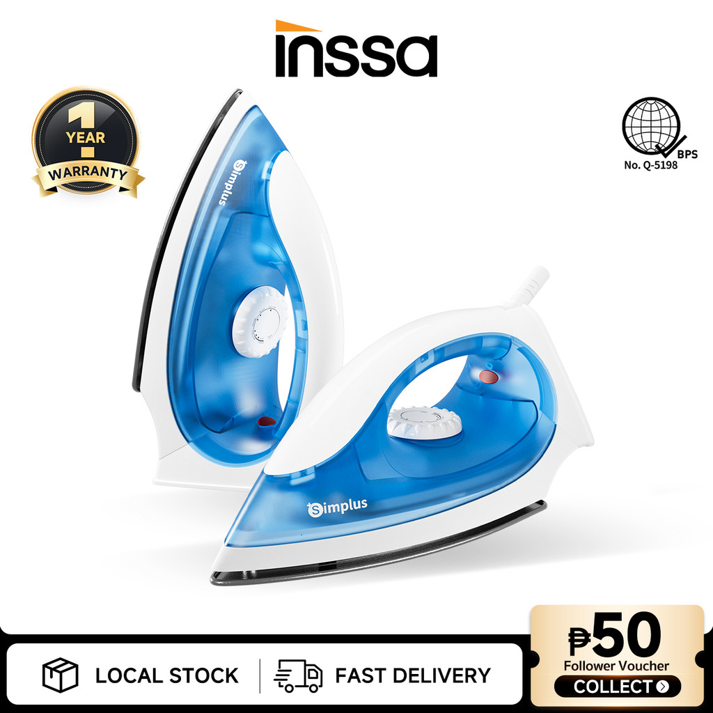 INSSA x Simplus Iron Garment Flat Iron 1000W High Temperature Portable ...