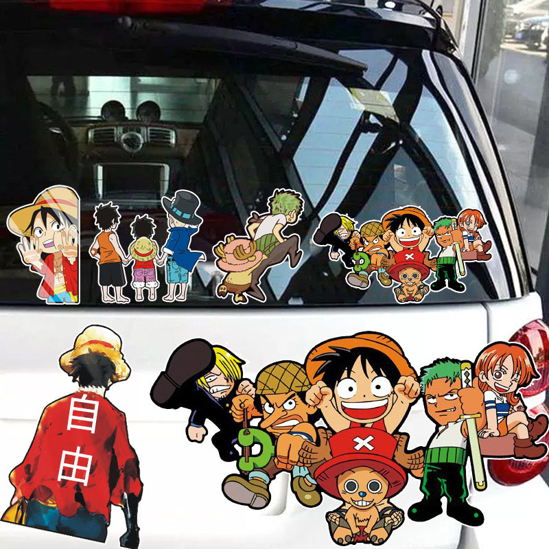 Anime One Piece Stickers Car Body Sticker Car Window Door Helmet ...