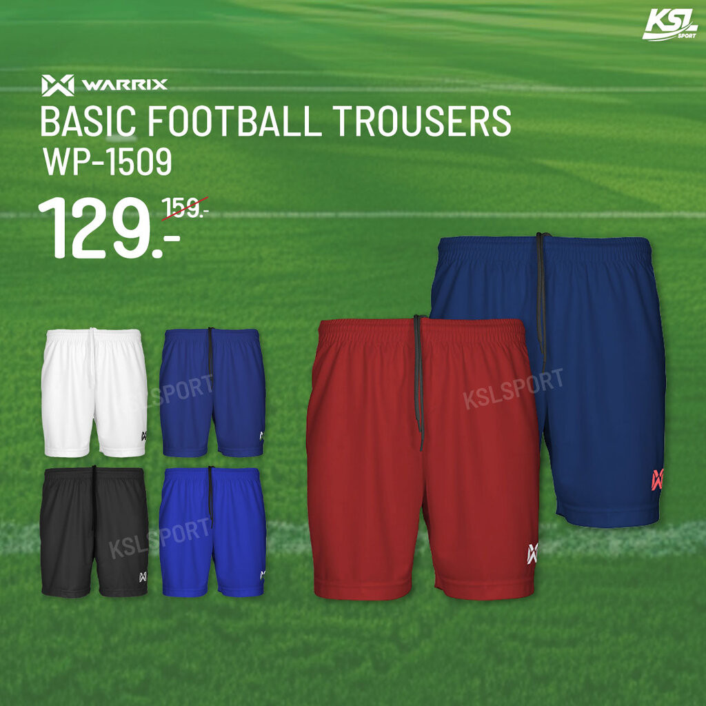 Warrix Football Shorts WP 1509 Plain Color Black/Blue/White/Navy/Red/Orange/Navy National Team ...