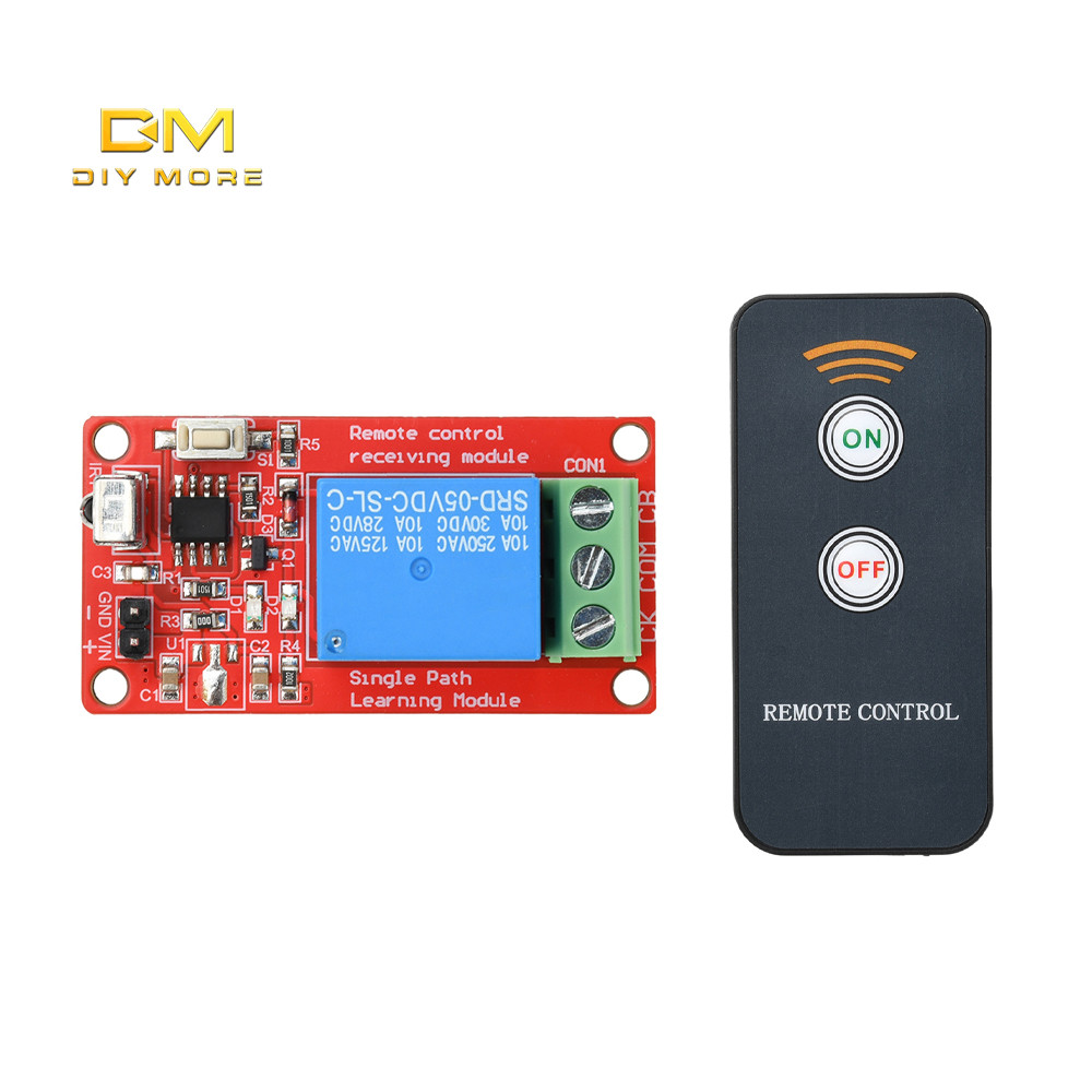 DIYMORE DC 5V 12V 1CH IR Control Module IR Learning Module 38KHz 2 Keys ...
