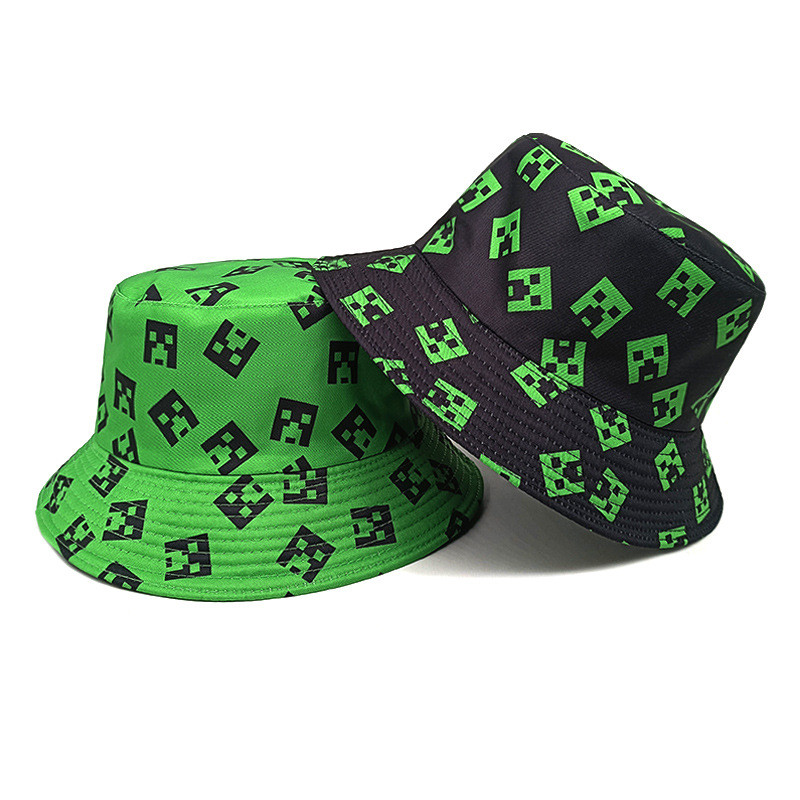 Minecraft Hat Steve Creeper Visor Basin Hat Children Adult Summer Hat ...