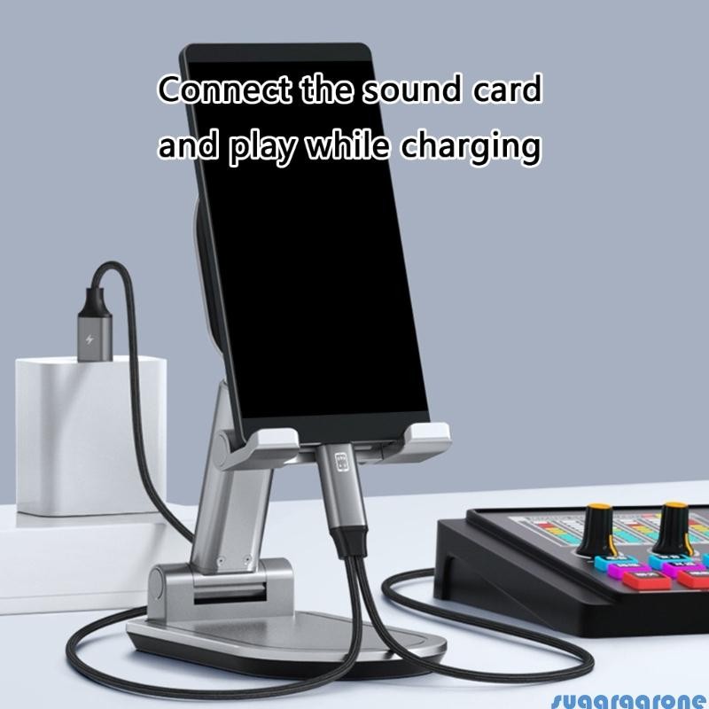 Sugar Type C to USB OTG Sound Card Cable for Live Broadcast Charging ...