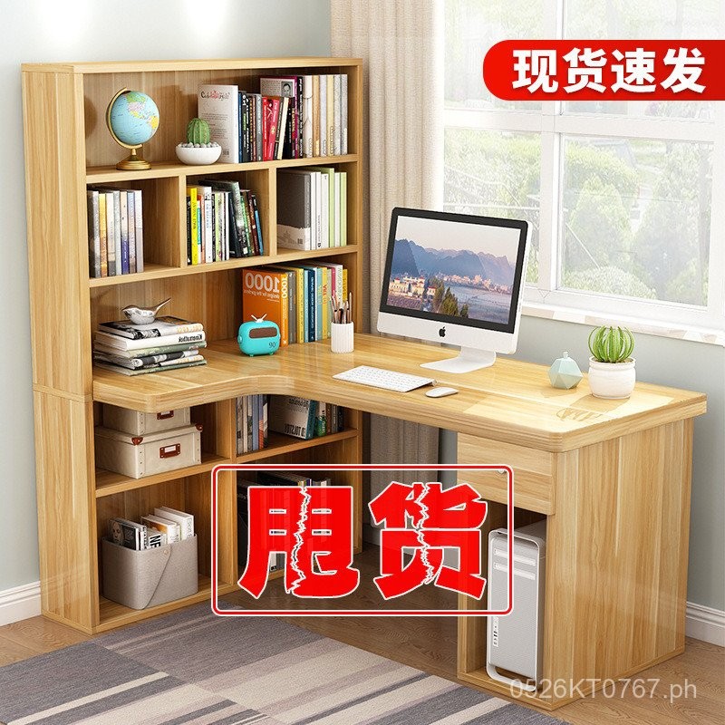 Simple Desk for Writing, Student Desk with Bookshelf, Desktop Study ...