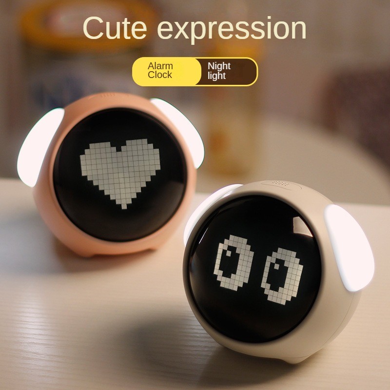 【Emoji Interactive】Kids LED Pixel Alarm Clock - Smart Digital Clock ...