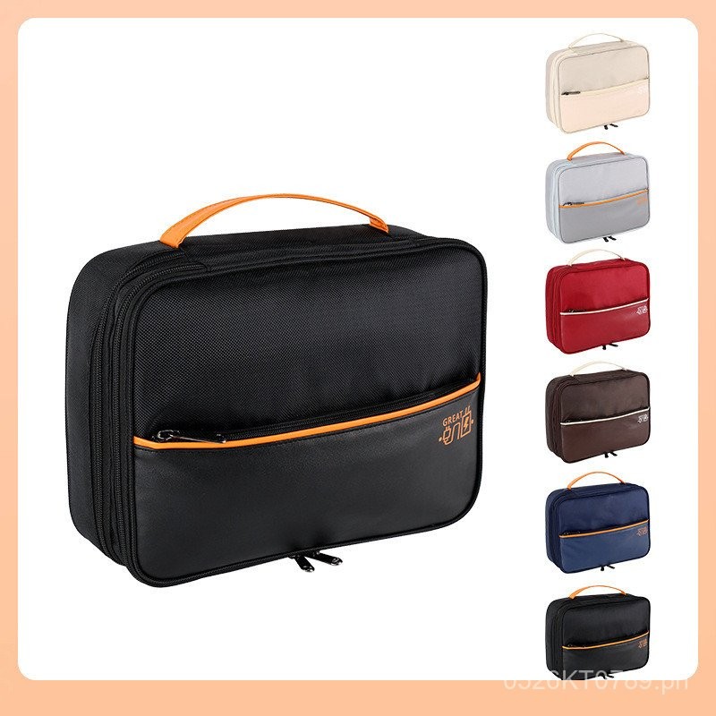 New Three-Layer Multi-Functional Data Cable Storage Bag Polyester ...