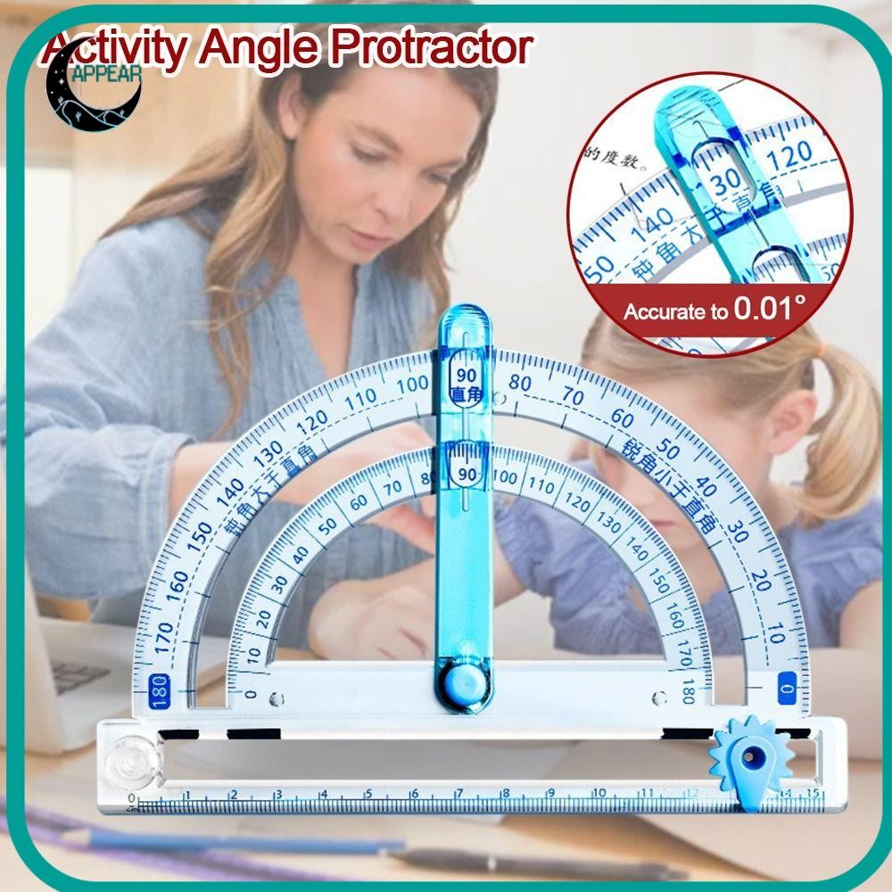 APPEAR Bevel Protractor, Plastic Draw Circle Tool Activity Angle ...