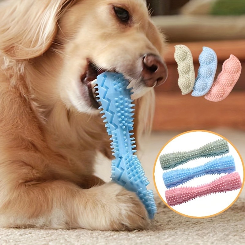 Striped Durable Dog Chew Stick - All-Breed Dental Health Toothbrush Toy ...