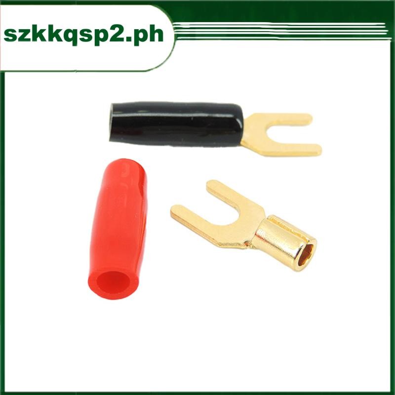4Pcs Y-style Spade Banana Plug Gold Plated Tuning Fork Banana Plug Jack ...