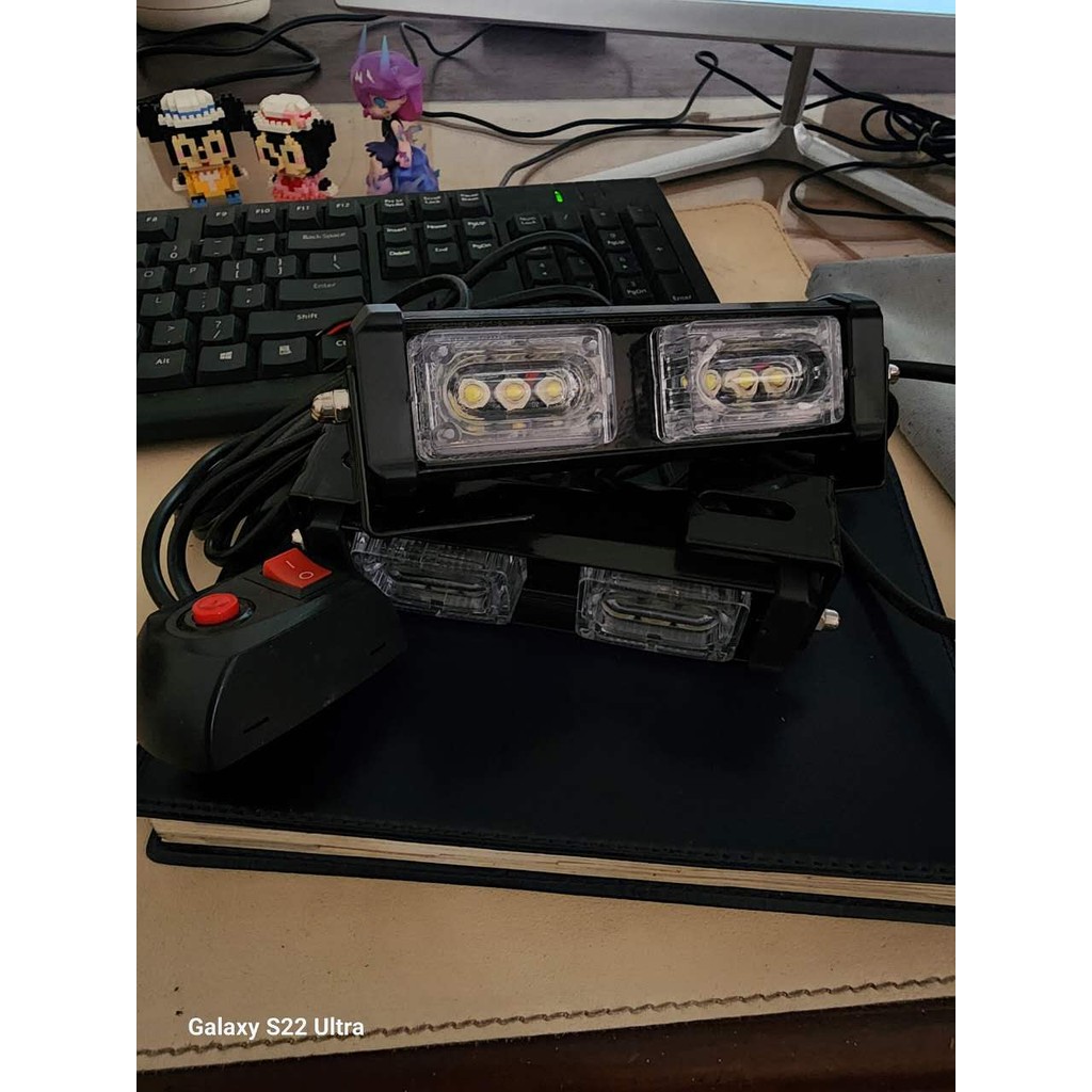 6 led one for two flashing lights warning lights car strobe lights ...