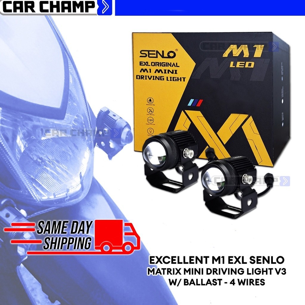 SENLO M1 / M1-A+ Mini Driving Light YELLOW WHITE MDL for Motorcycles ...