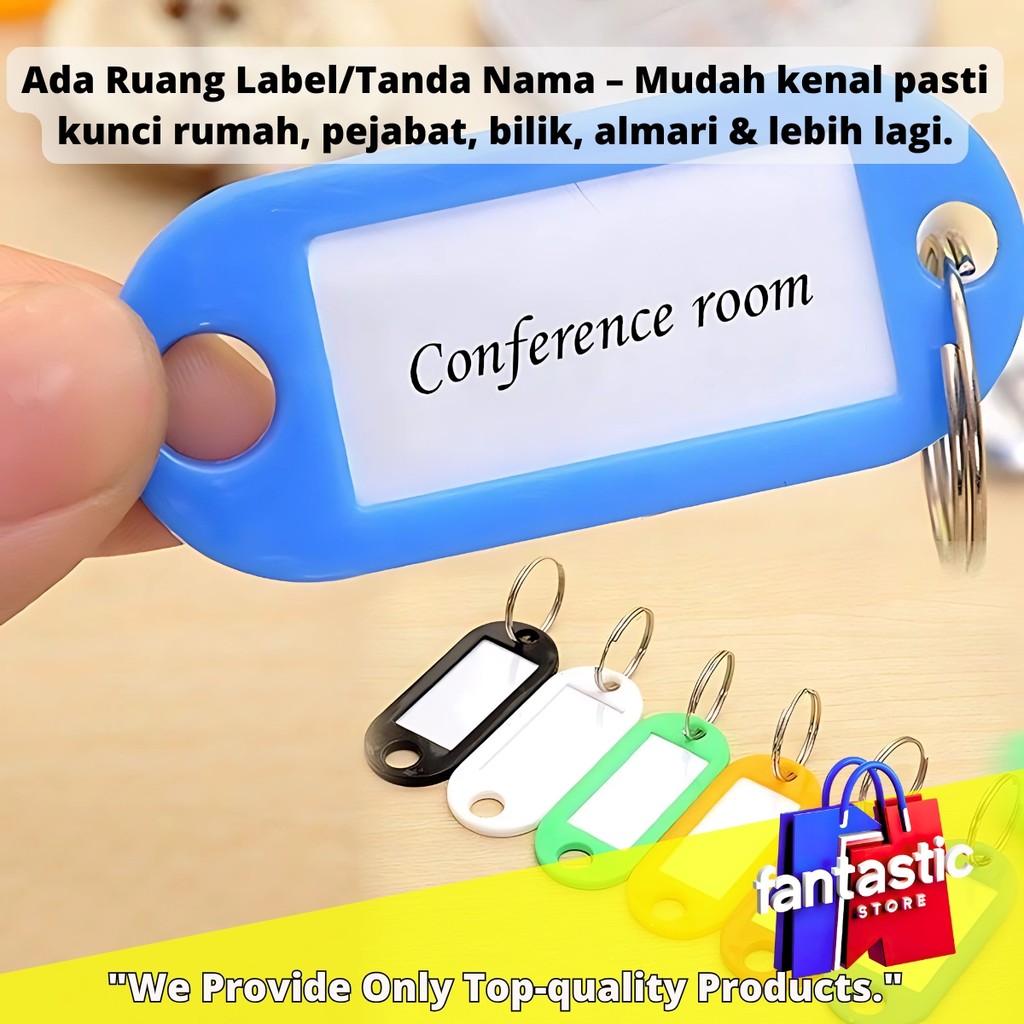 【Shopee Choice】 Keychain Label NAME NUMBER ID Key Tag Organizer Office ...