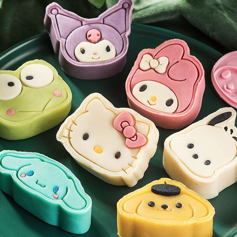 Mini Sanrio Mooncake Mold Cute Cartoon Biscuit Complementary Food Tool ...