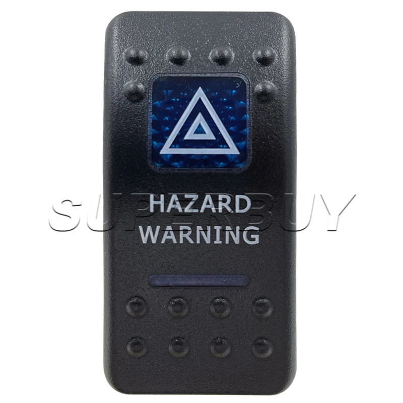 HAZARD WARNING 5Pin 12V 20A Blue LED Waterproof Car Switch Bar ARB Push ...