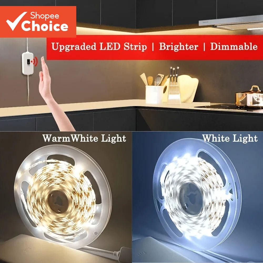 DC 5V USB LED Strip Light Motion LED Backlight TV Kitchen Hand Sweep ...