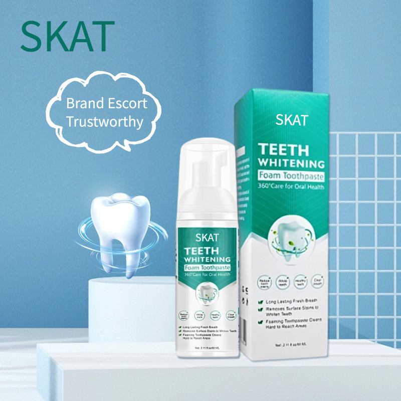 SKAT Foam Toothpaste Cleans Teeth Care Fresh Breath Foam toothpaste ...