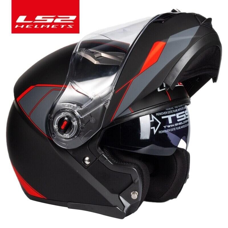 LS2 FF370 motorcycle helmet dual lens casque moto LS2 flip up modular ...