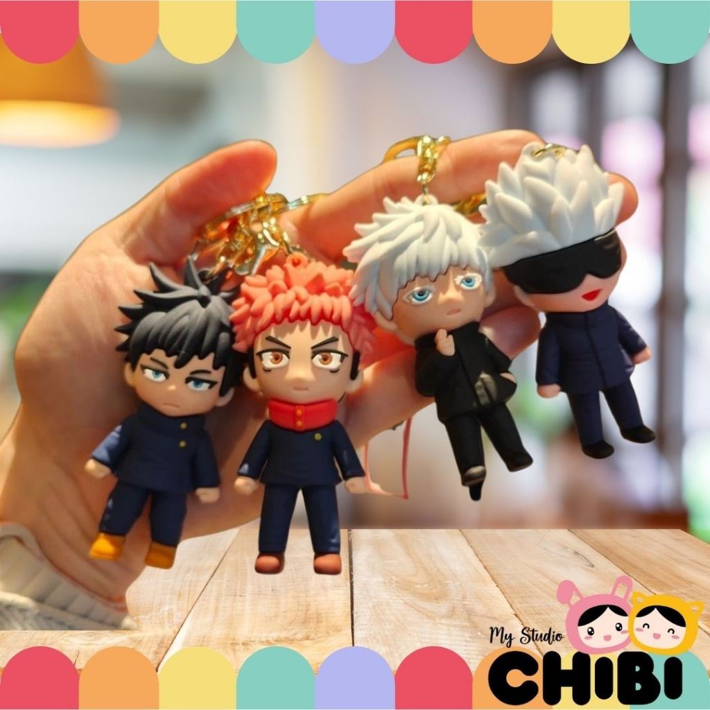 [My Studio Chibi] Anime Rubber Keychain/Jujutsu/Miku/One Piece/Slum ...