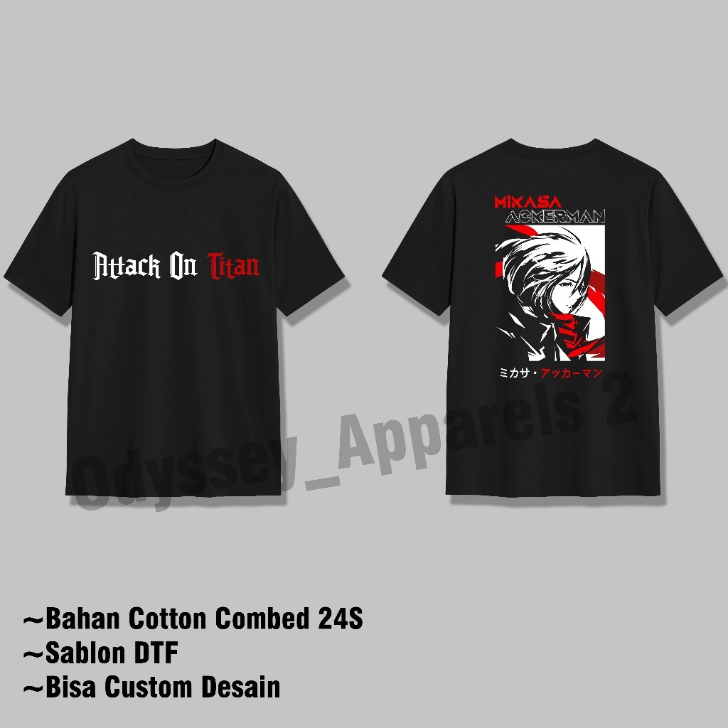 Odyssey AOT Attack On Titan AOT Anime T-Shirt- Anime T-Shirt - Unisex ...