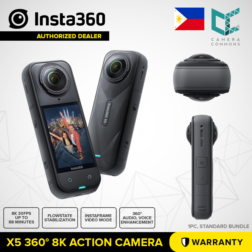 Insta360 X5 360° 8K Action Camera 49' Waterproof FlowState ...