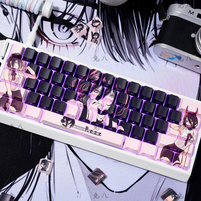 Chainsaw Man Reze Keycaps Cherry Proflile Anime PBT Side Backlit ...