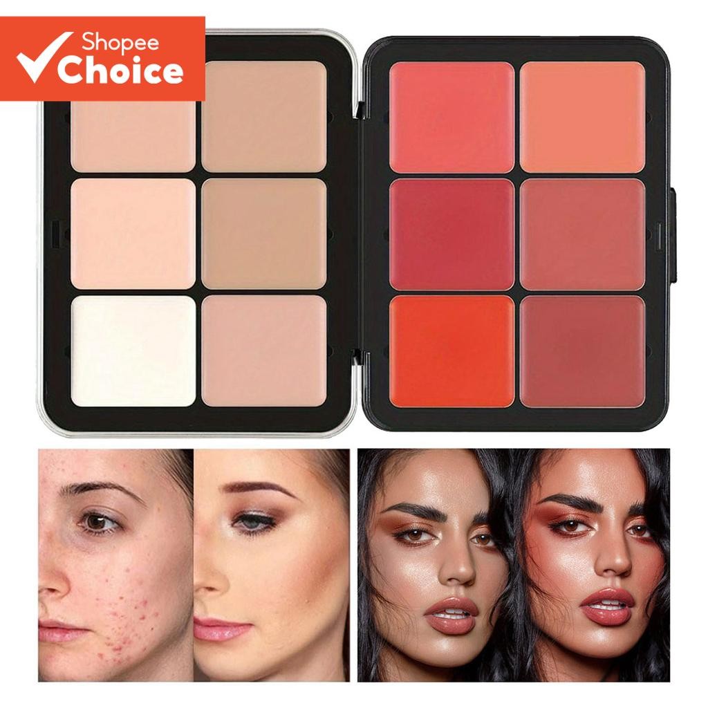 Light Color Series 6 Colors Concealer+6 Colors Blush Cream Cover Face ...