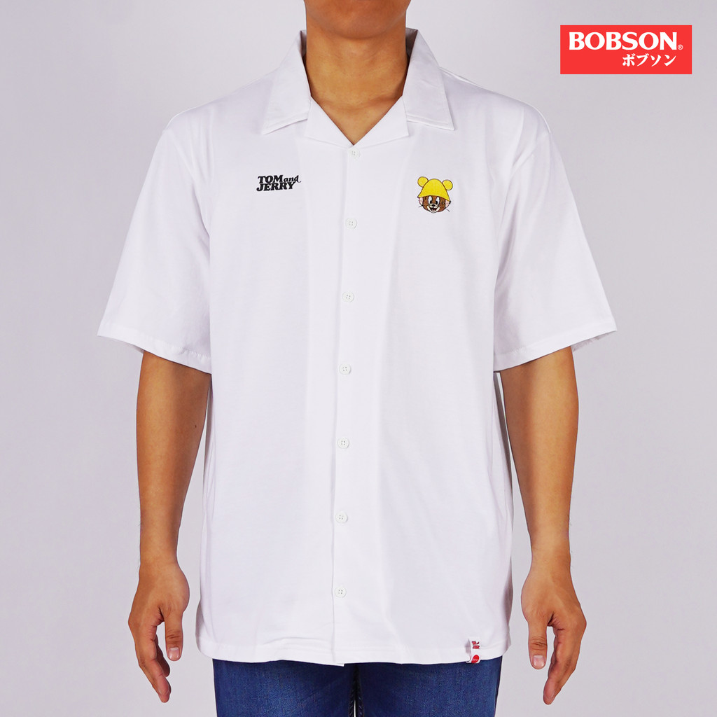 Bobson Japanese X Tom and Jerry Men's Basic Woven Shirt Comfort Fit ...